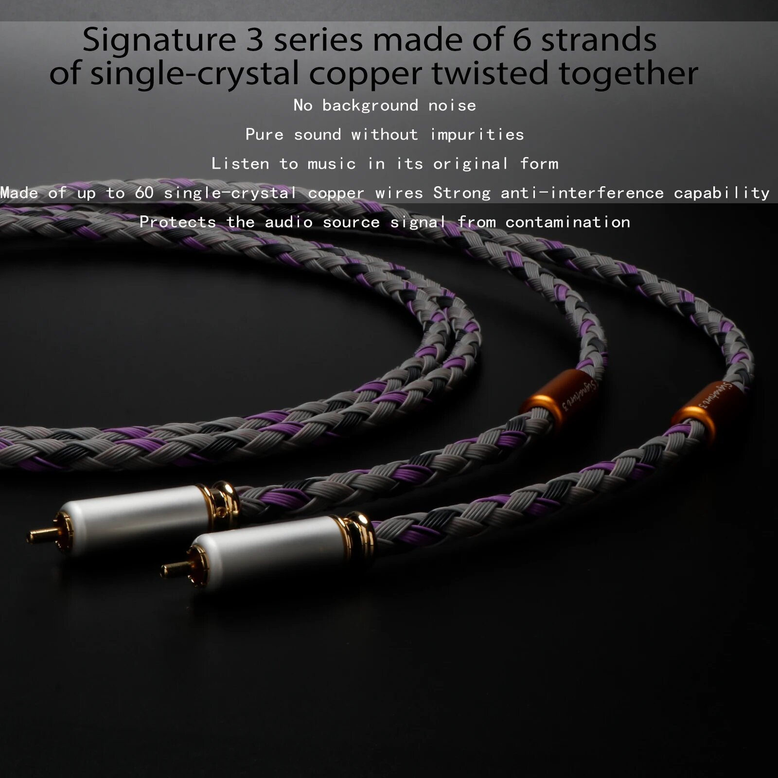 Аудиокабель Preffair Signature S3-1 OCC Медный RCA 1 м