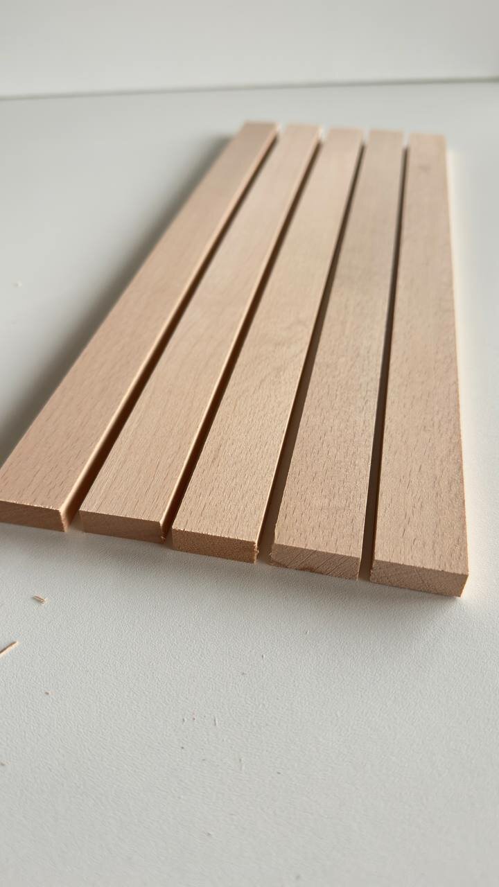 Брусок строганный бук 20х10х300мм(20шт) сорт Экстра заготовка для творчества, хобби и поделок