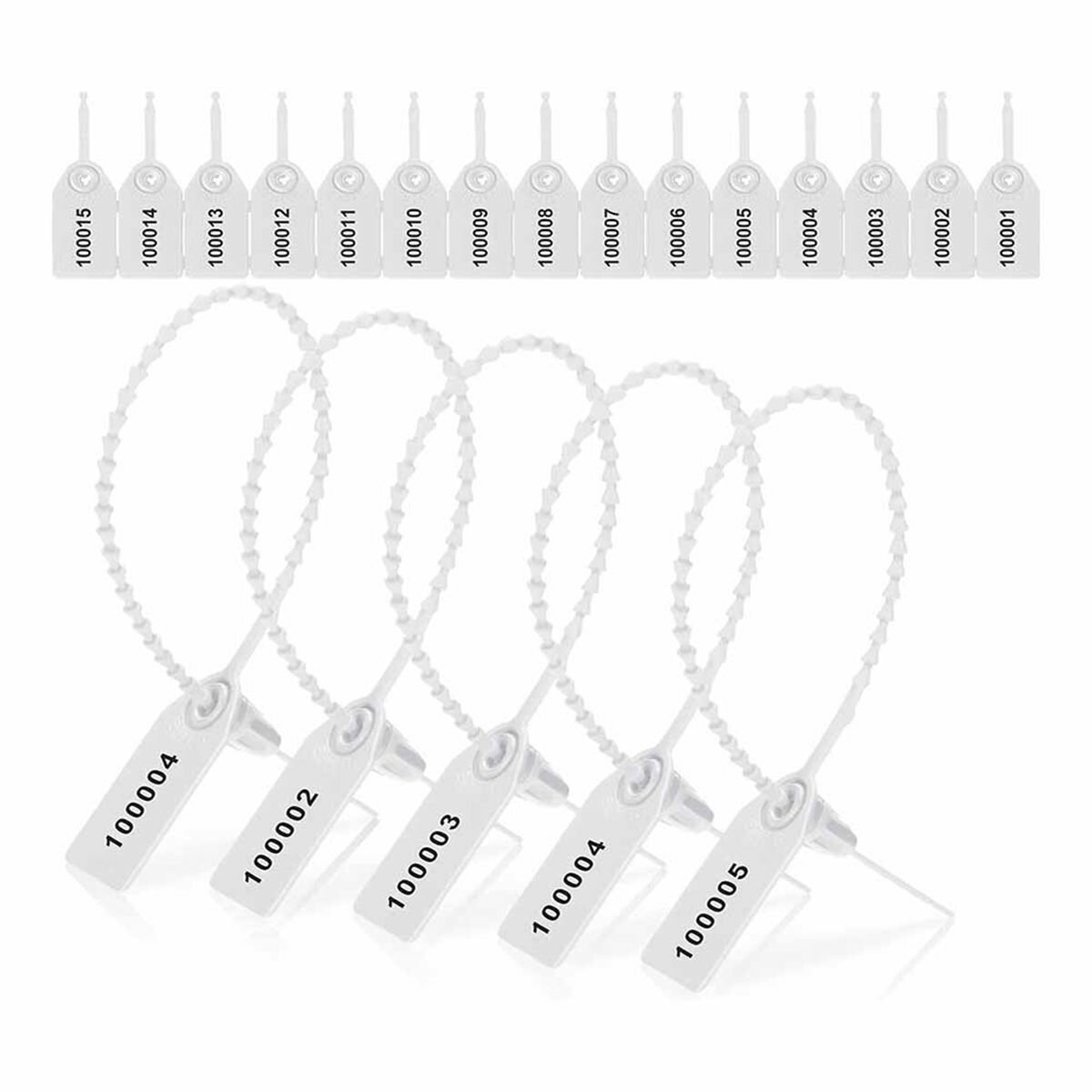 1000 шт. Пластиковые пломбы для вскрытия, бирки, защитные пронумерованные стяжки, этикетки, белые