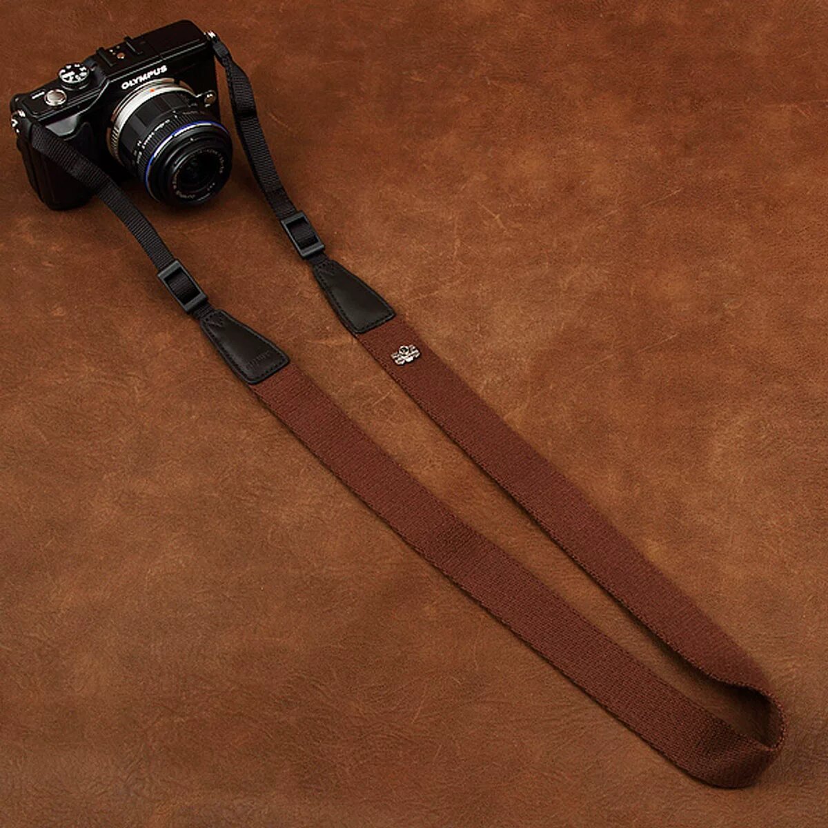 Хлопковый ремень для камеры для Sony ZV-E10, Nikon Z30 и Fujifilm X-M5 - кофейный, регулируемый плечевой ремень,