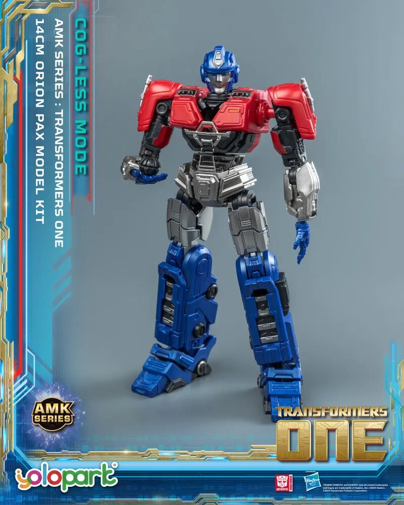 Трансформеры игрушки YOLOPARK TRANSFORMERS ONE AMK Series Cog-less Mode ORION PAX(Optimus Prime) коллекционный сборочный робот