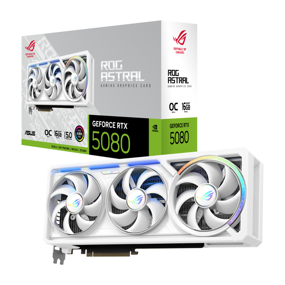 Видеокарта ASUS ROG Astral GeForce RTX 5080 16GB GDDR7 (ROG-ASTRAL-RTX5080-16G Gaming)