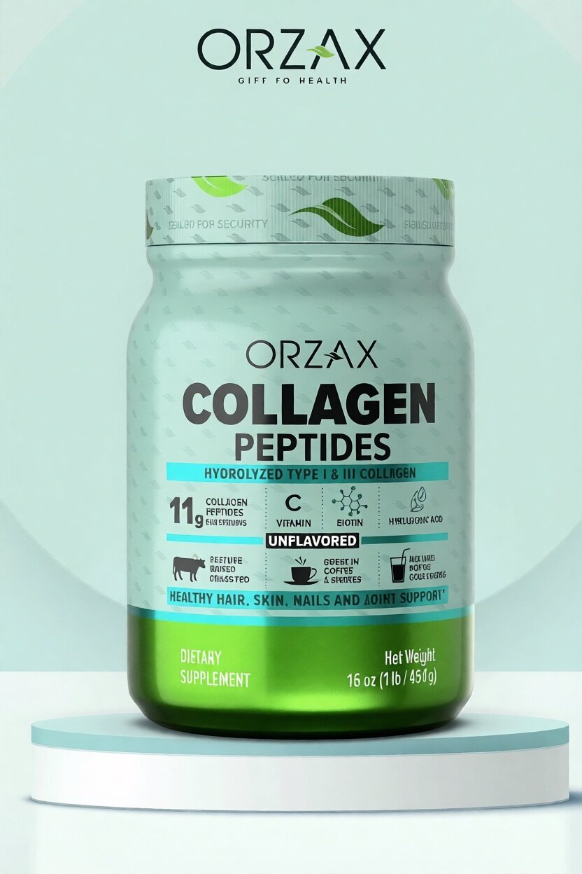 Orzax Пептиды Коллагена Collagen Peptides порошок в банке, 454 г