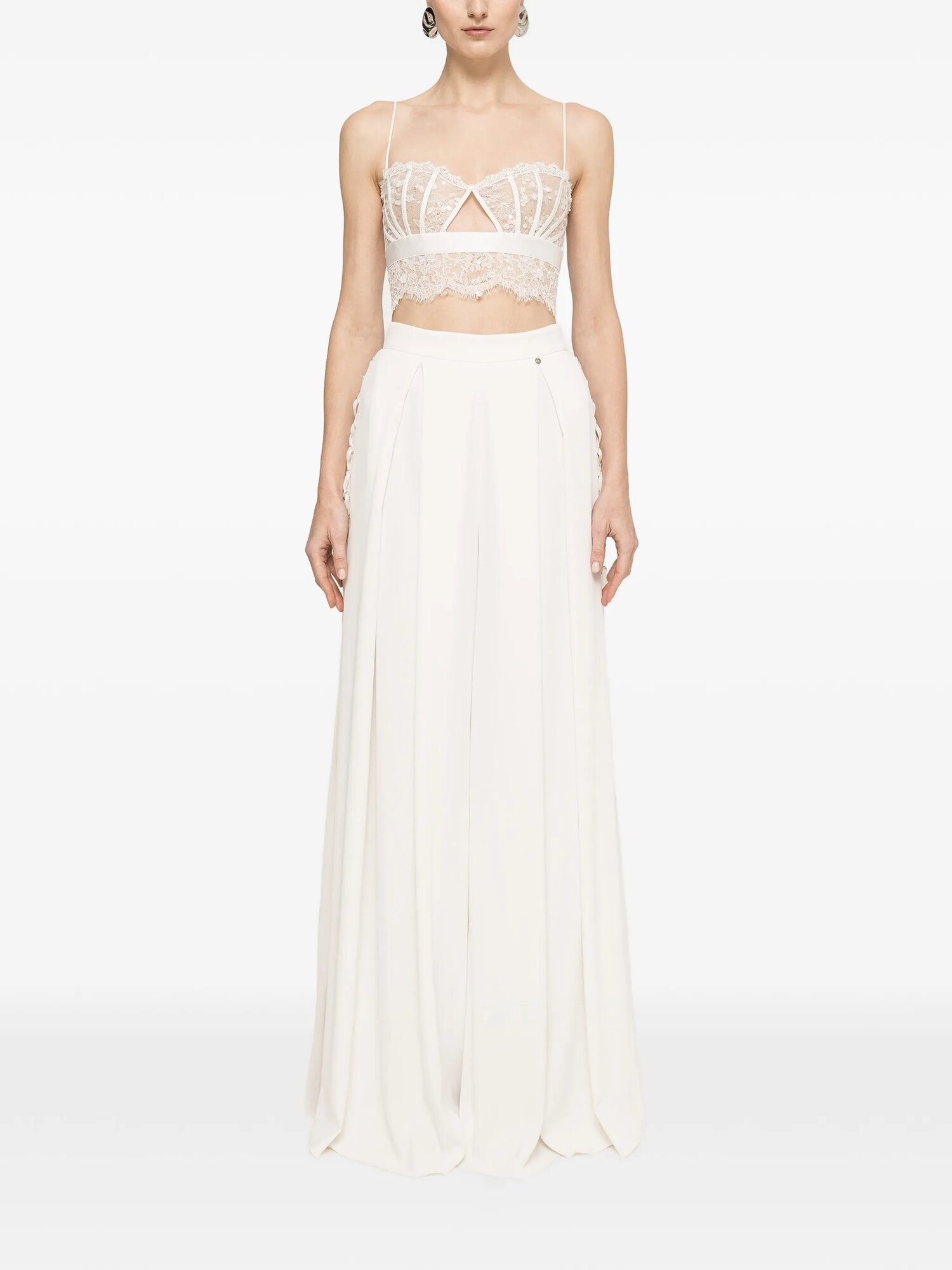 Брюки Nissa Lace-up palazzo pants