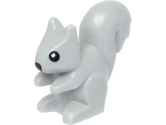 Деталь Lego 80679pb03 Squirrel with Black Nose and Eyes with White Pupils Pattern