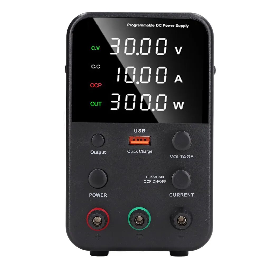 DC Блок питания WPS605H с USB интерфейсом быстрой зарядки, регулируемый, 300Вт, для UK Plug AC230V, 0-5A