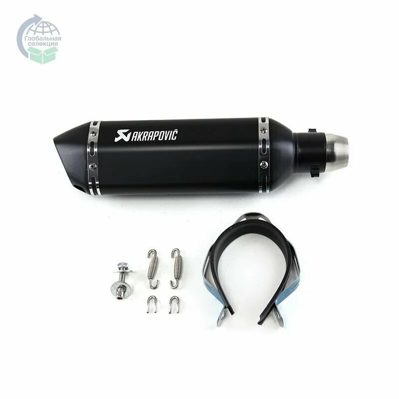 Глушитель на мотоцикл акрапович Akrapovic Gasoline длиной 370 мм