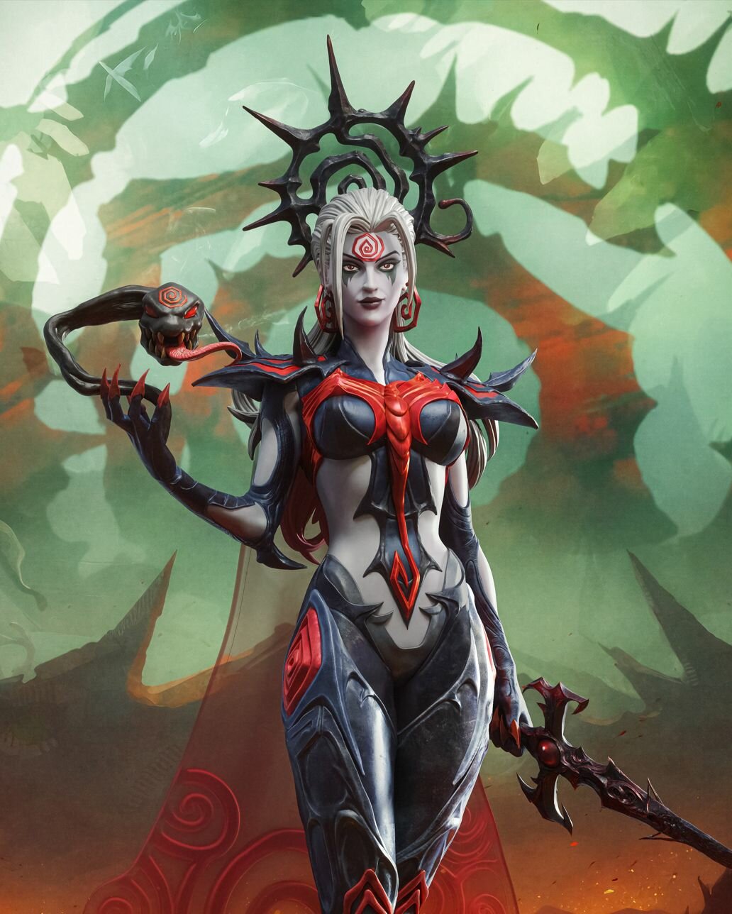 Сборная модель Hela (Marvel), 300мм (без базы), 1/6 для покраски