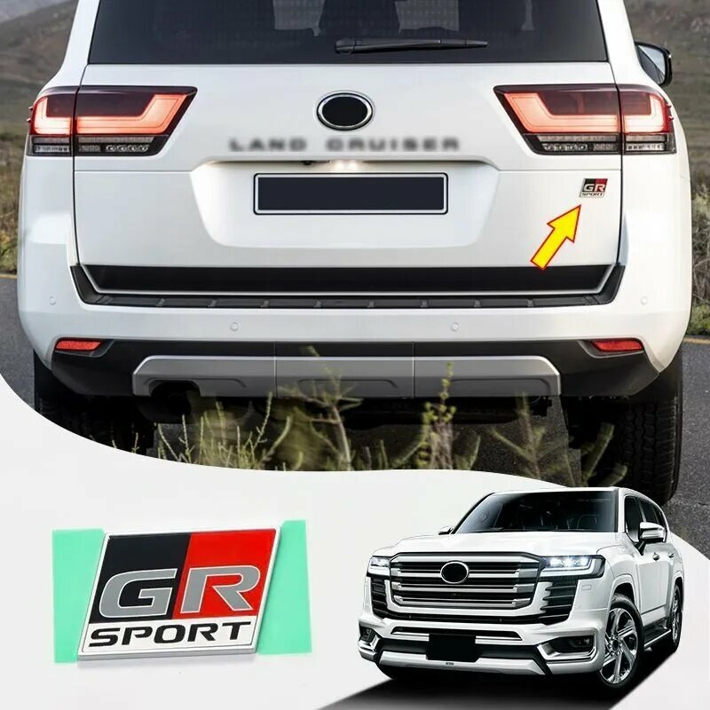 Применять к Toyota LAND CRUISER 300 2021 2022 2023 GR Декоративные наклейки, 3D Наклейки с алфавитом, тойота ленд крузер 300 LC300 FJ300 Внешние аксессуары для модернизации ( Передняя этикетка )