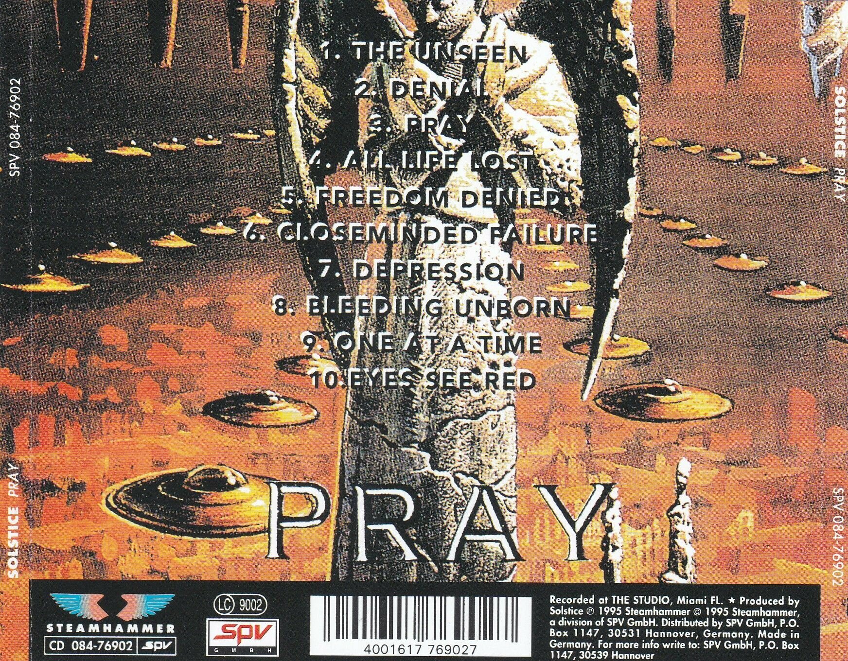 Solstice - Pray, 1995, 4-page, CD-Аудио — фото 1