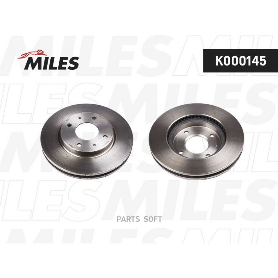 MILES K000145 Диск тормозной MITSUBISHI GALANT VI 96>04/LANCER 03> передний вент. ()