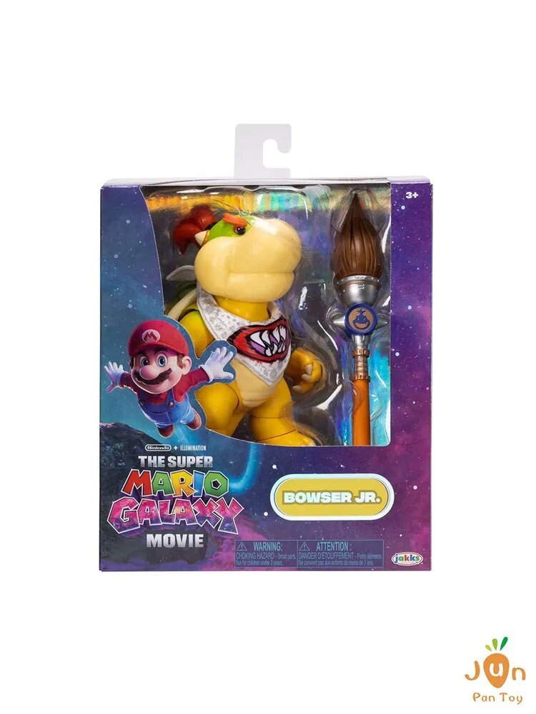 Super Mario Galaxy Movie Bowser Jr. with Paint Brush / Детская игрушка Марио с фигуркой Боузера-младшего и кисточкой, отлично подходит в качестве подарка на день рождения.