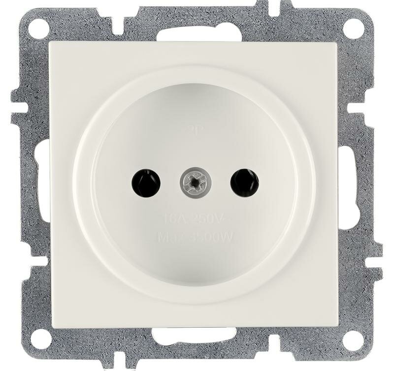 Розетка 1-м СП LAVIN/KAREN 16А IP20 без заземл. механизм бел. ARVIA 50 01 1000 215
