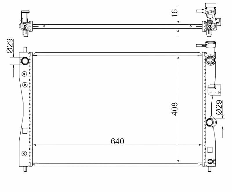 Радиатор SAT MC0001-Z3 Mitsubishi Colt 04-12 / Smart Forfour 04-06