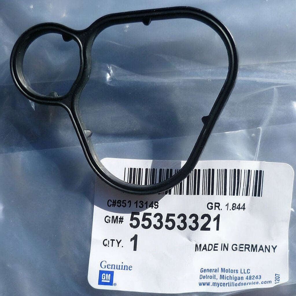 Кольцо уплотнительное маслянного радиатора CHEVROLET AVEO 1,4л 16V(101)/CRUZE 55353321 GENERAL MOTOR