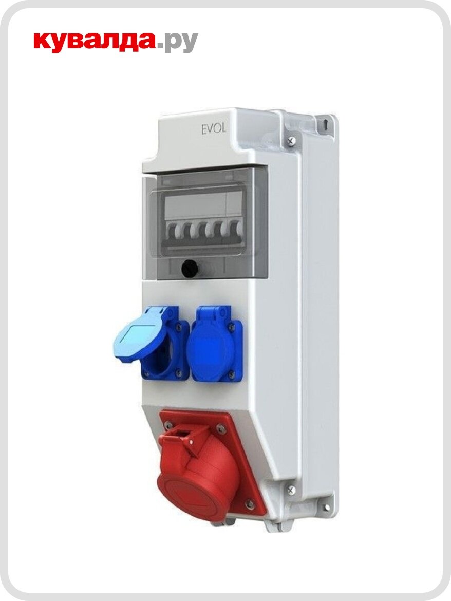 Щит распределительный EVOL COMBOX 5 0101-002-1 с розетками, навесной