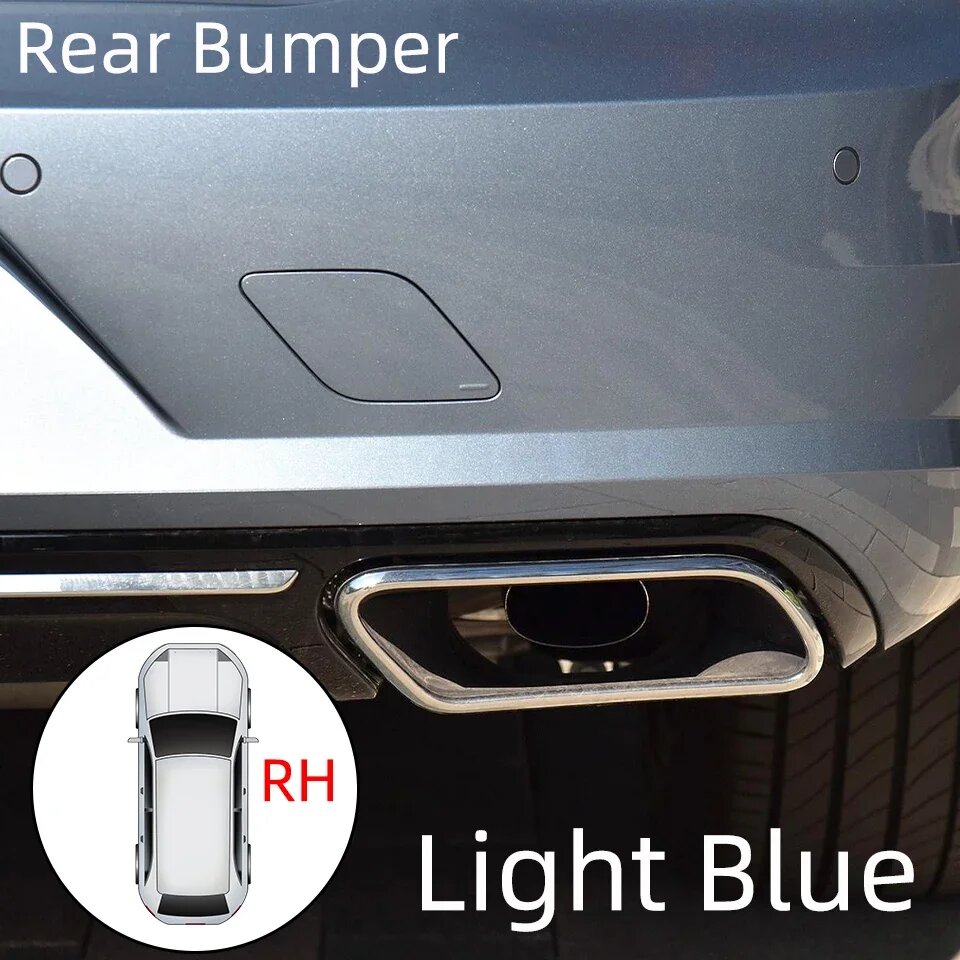 Задний бампер Volvo S90 2017-2019, Light Blue, RH