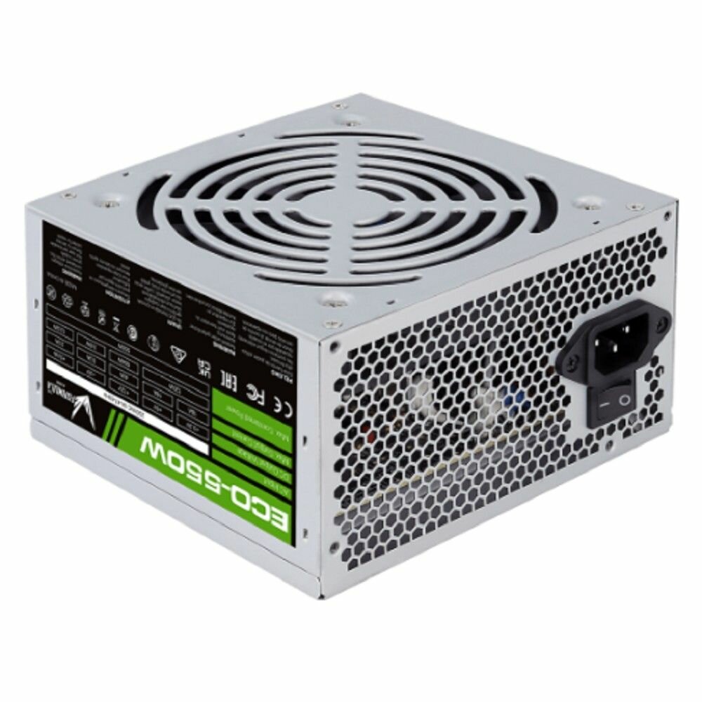 Блок питания 550W FORMULA (AEROCOOL) ECO-550W (ATX v2.3, 20+4P, 4P, 1xPCIe 6P, 2xSATA, 2xPATA, 1xFDD, 12cm fan) (ECO-550W)