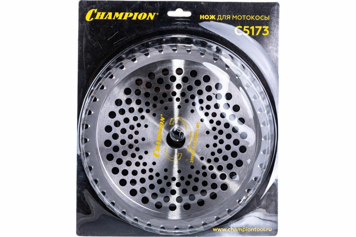 Нож с зубцами из твердого сплава Speed (40 зубьев, 255х25,4 мм) CHAMPION C5173