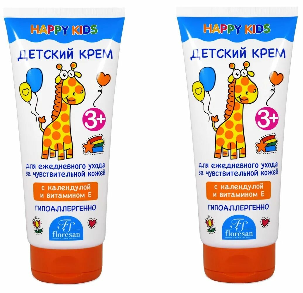Floresan Крем детский, с экстрактом календулы и витамином Е, 200 мл, 2 уп.