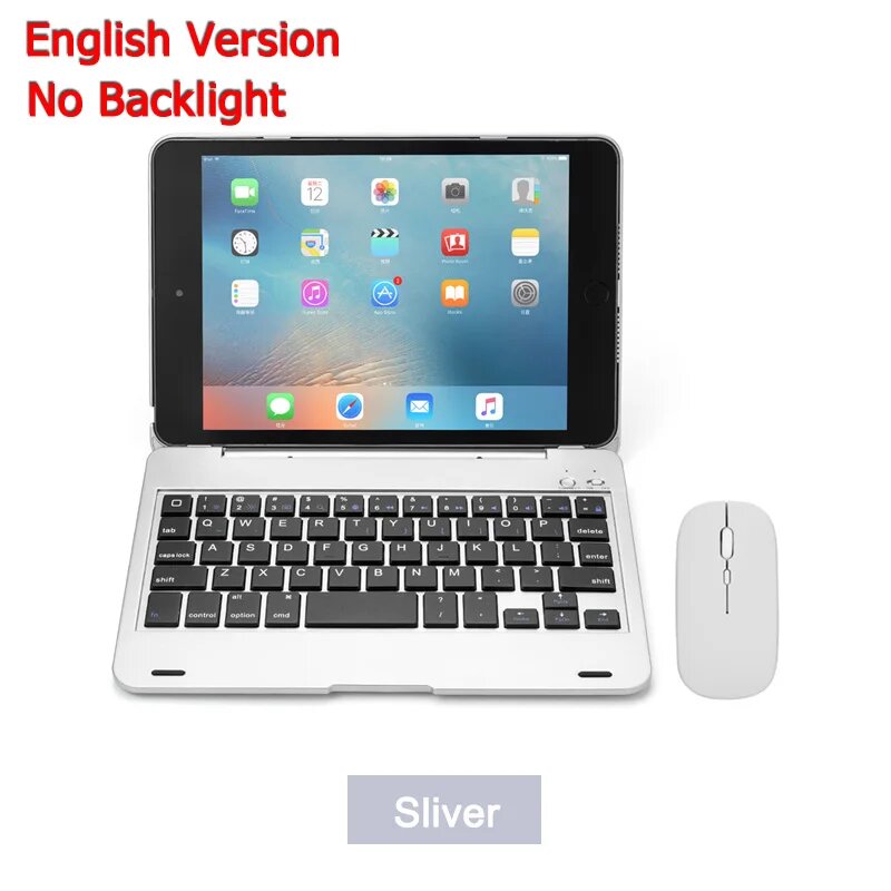 Белый чехол-клавиатура Bluetooth для iPad Mini 4 5 с мышью