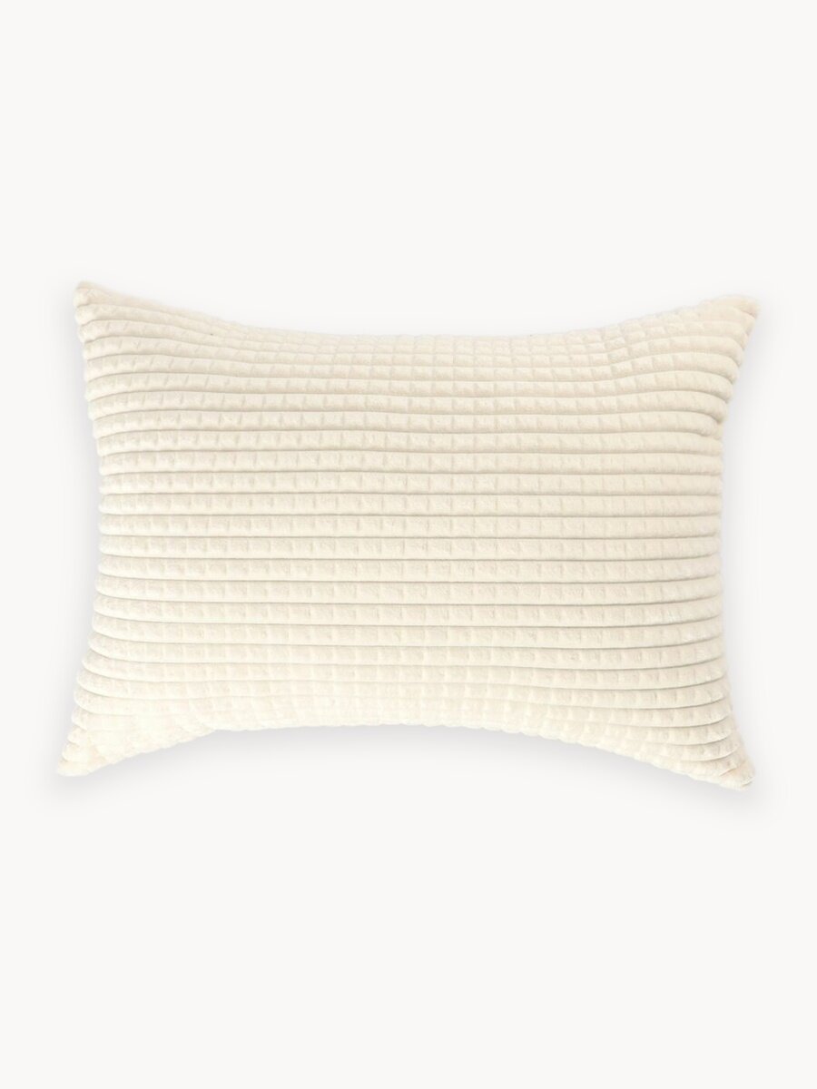 Комплект наволочек 2 штуки Lizzy Home из велсофта размер 50*70 см цвет молочный