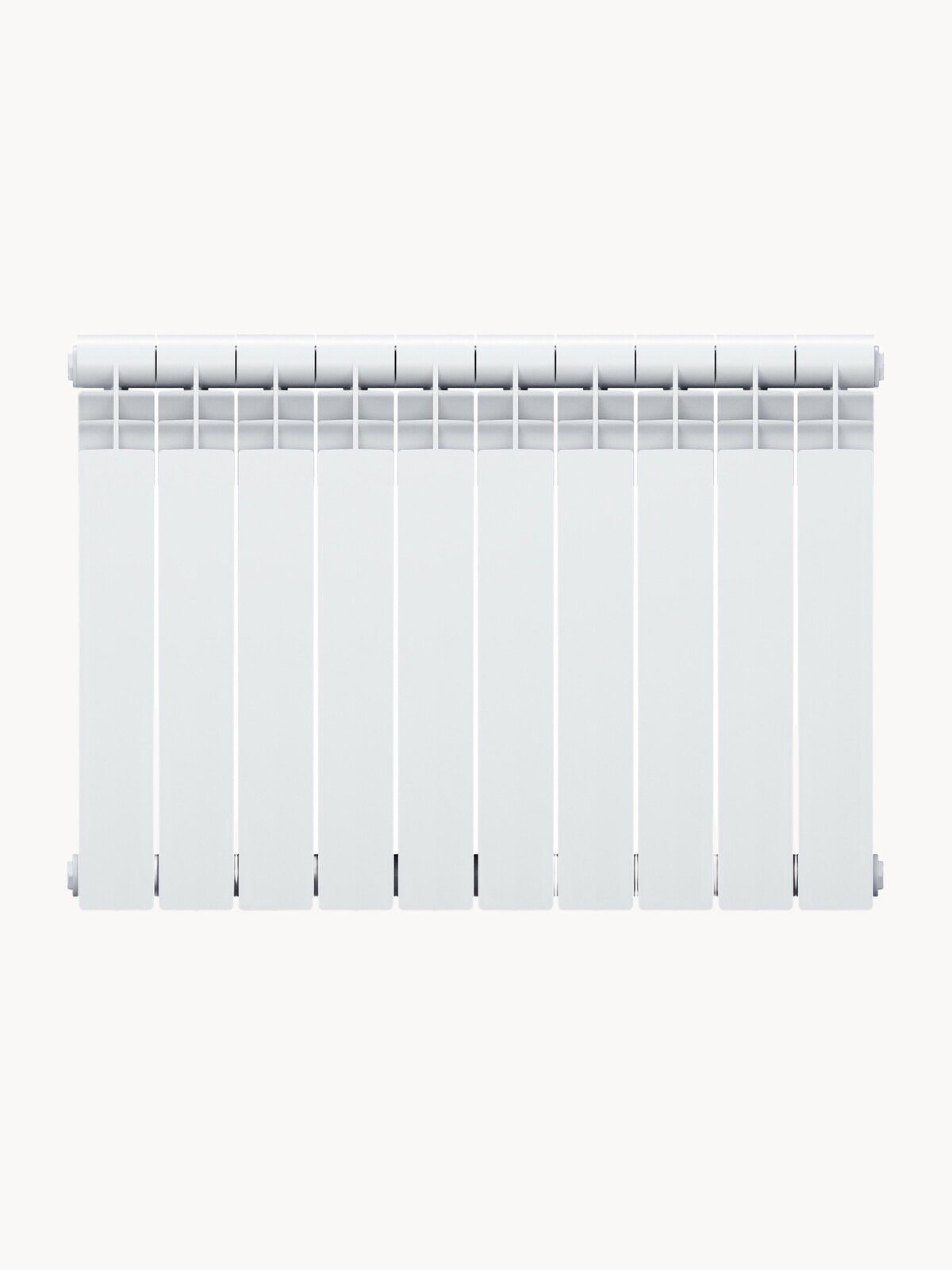 Радиатор биметаллический NEOLINE BM LIGHT 500 - 10 секц, белый, боковое подключение, площадь обогрева 19 м², покрытие Oxsilan® 9807