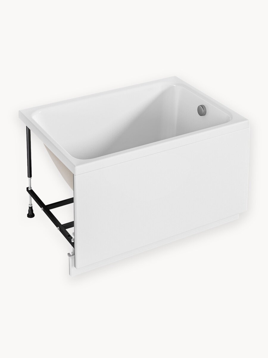 Ванна акриловая прямоугольная 100x70 см LETT белая, 1Marka 01лет1070