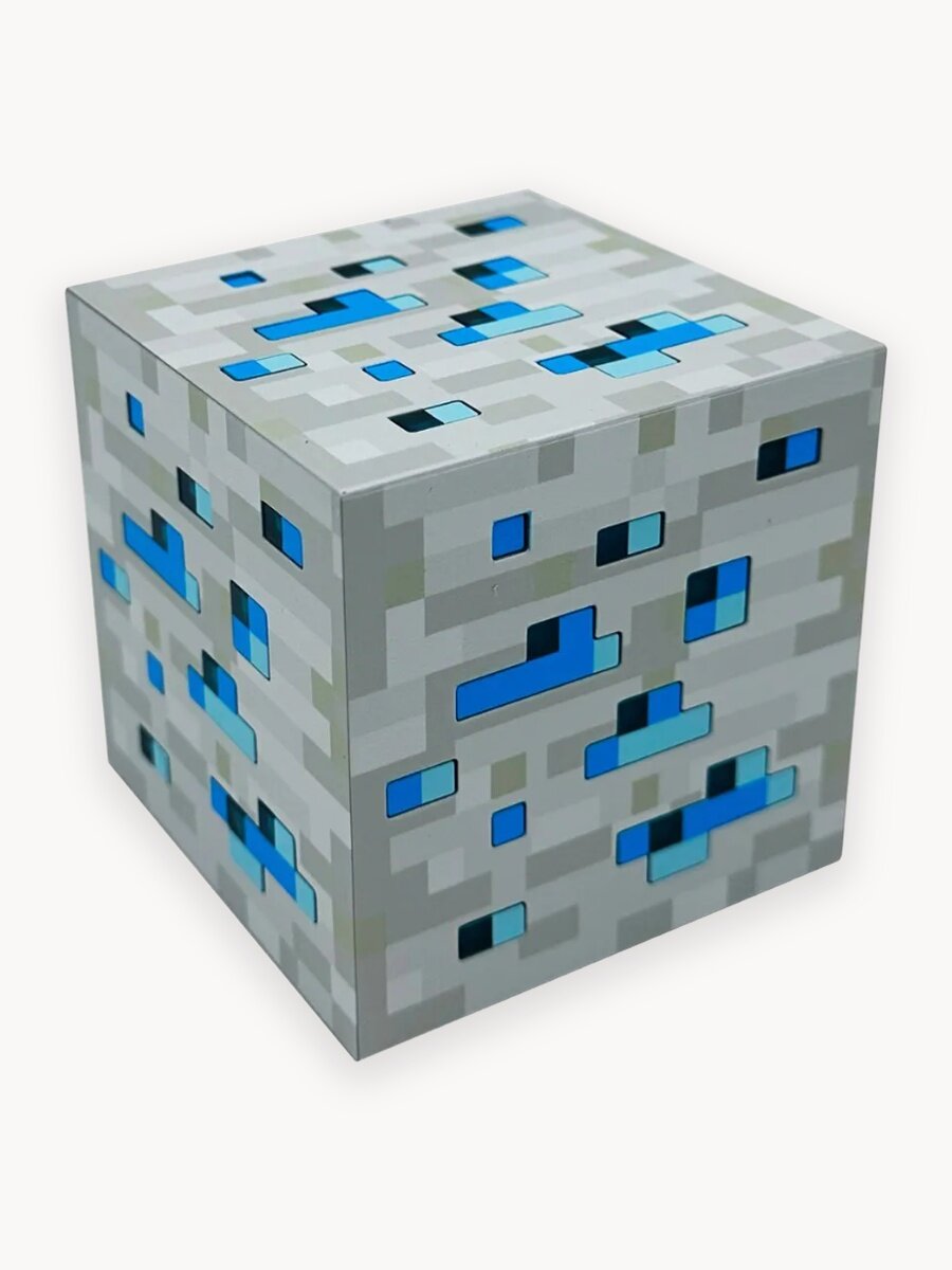 Ночник светильник Факел настенный майнкрафт Куб Minecraft (Алмазная руда)