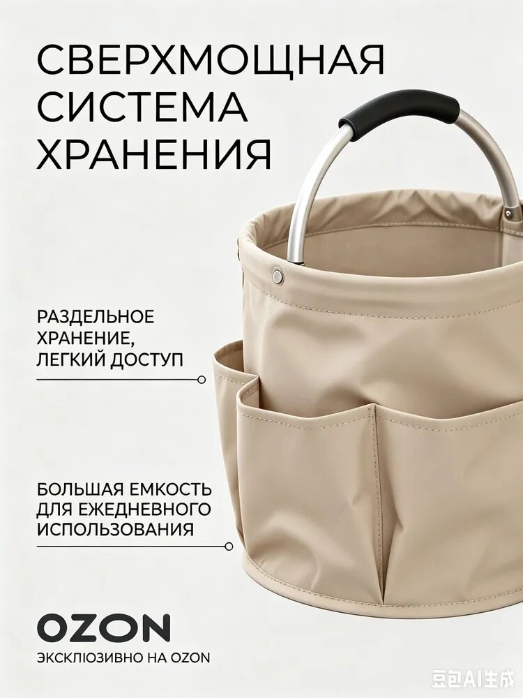 Сумка садовая для хранения с ручкой и карманами
