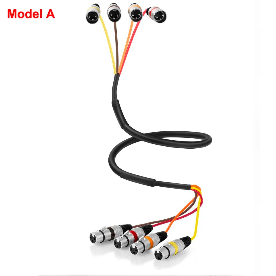 Bochara XLR кабель 4-канальный, 3 м, черный