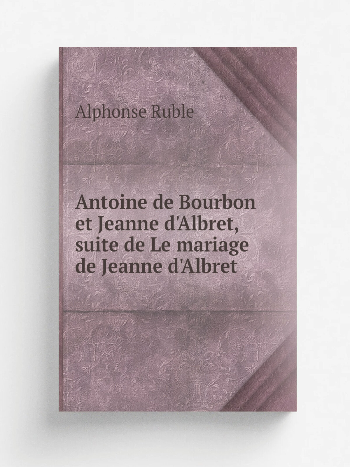Antoine de Bourbon et Jeanne d'Albret, suite de Le mariage de Jeanne d'Albret | Alphonse Ruble | 1881 | Paris A. Labitte | Репринт