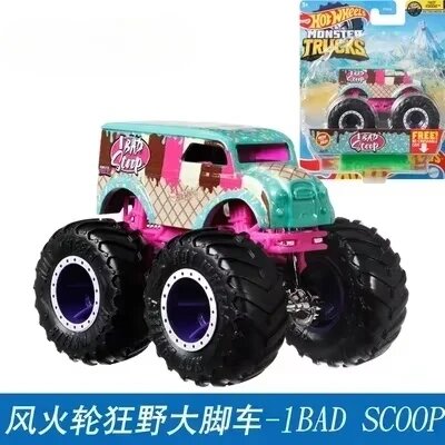 Hot Wheels Монстр Траки 1 Bad Scoop, розовый, цвет 31