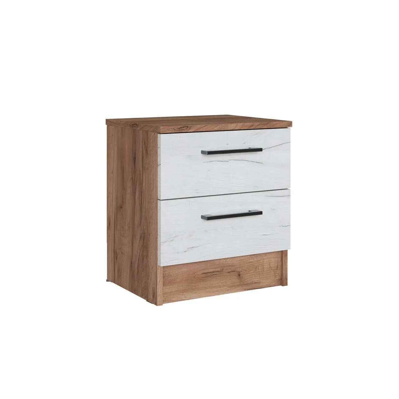 Тумба прикроватная «Вегас» (Дуб крафт табачный/Дуб крафт белый) 40х33х45