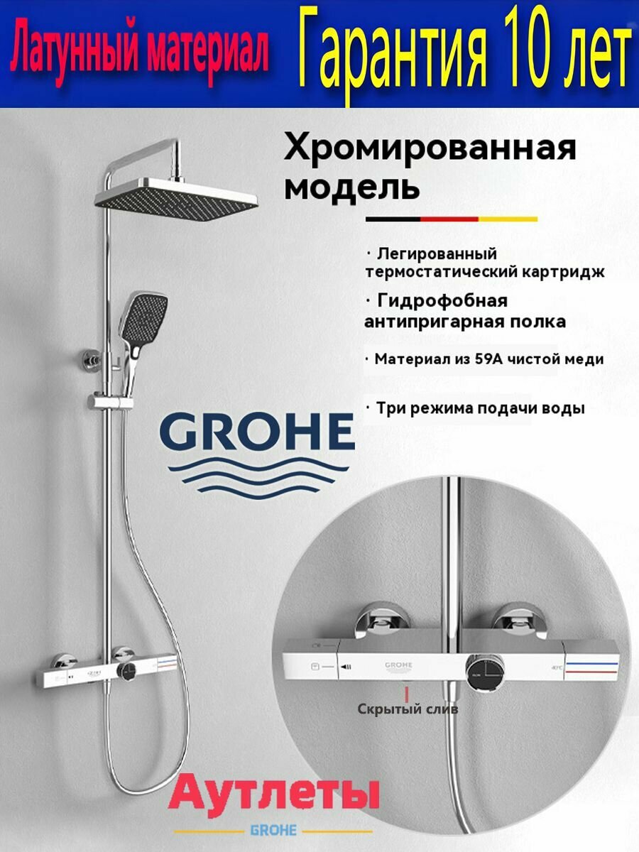 GROHE Душевой комплект хром