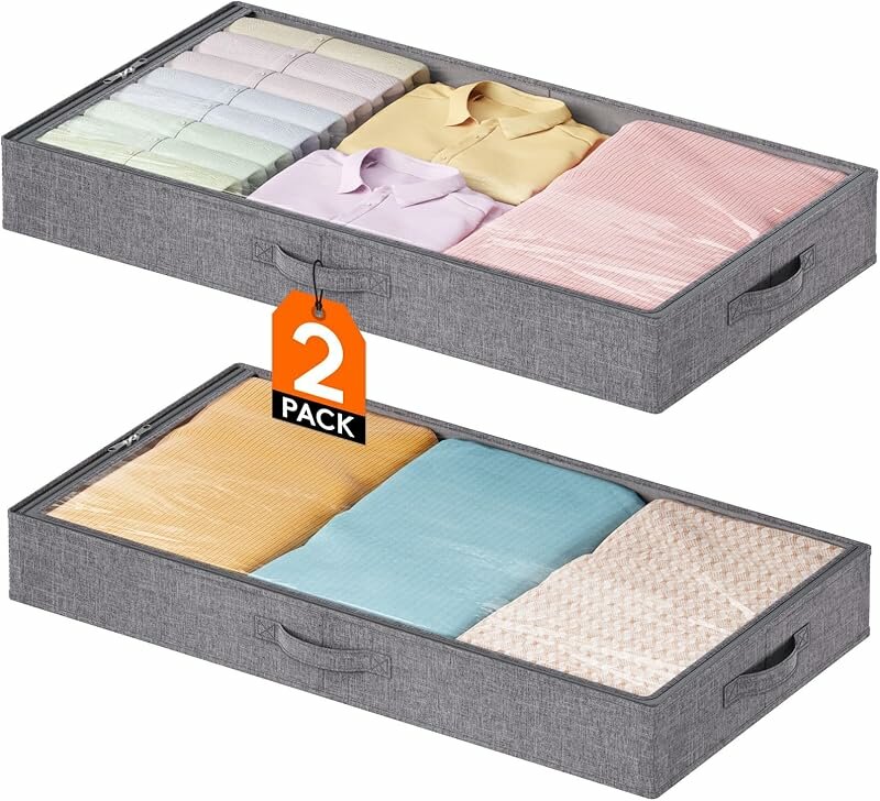 2 шт . Контейнеры для хранения под кроватью, 84X43X11CM