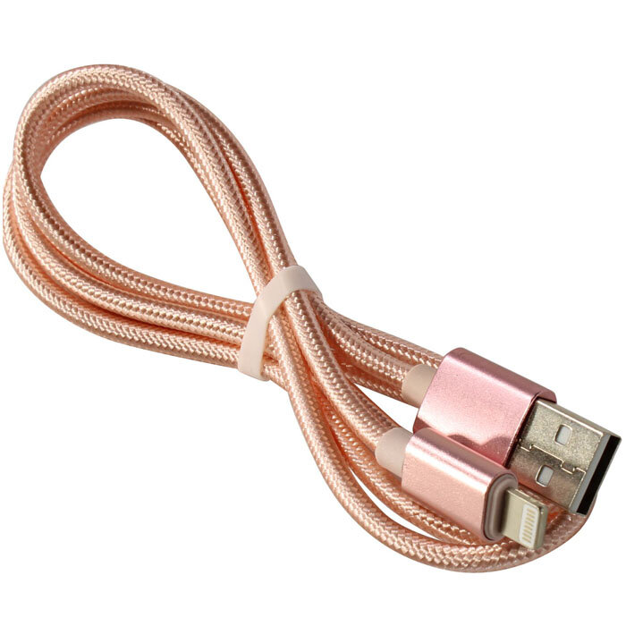 Кабель USB-Am Lightning KS-is-292RO-1 - 1м розово-золотистый
