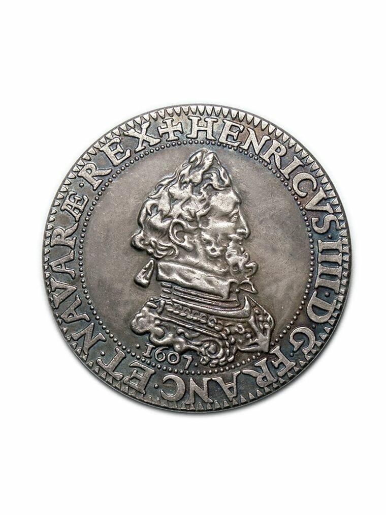 Серебряный франк 1607 года Генрих IV сувенирная копия монеты, нумизматика, деньги для коллекции