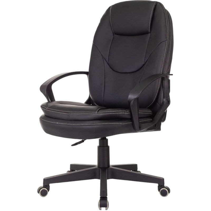 Кресло VB-EChair 668LT PU черный эко. кожа крестов. пластик