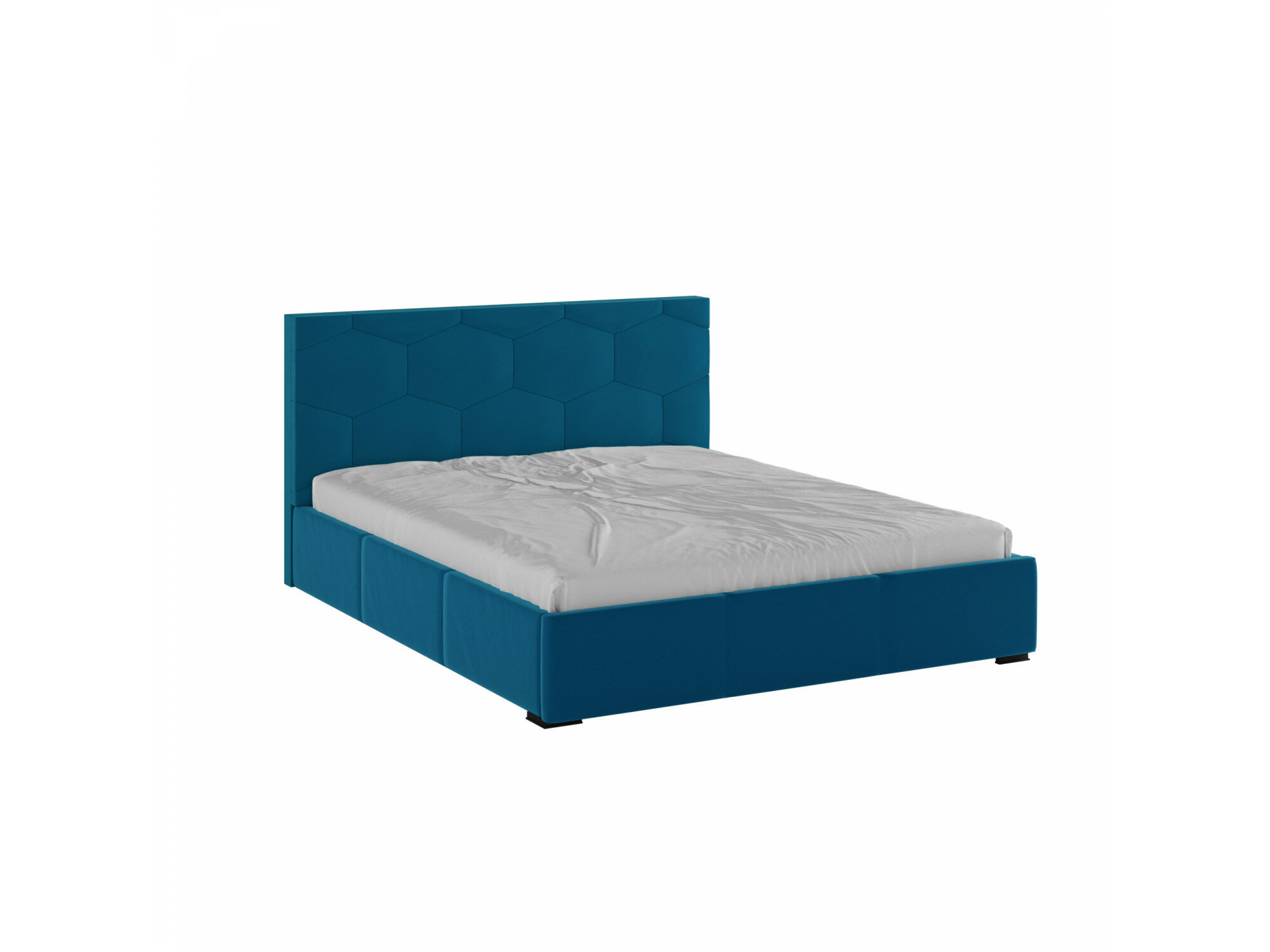 Кровать интерьерная, велюр 160, велюр атлантида, ортопедическое основание