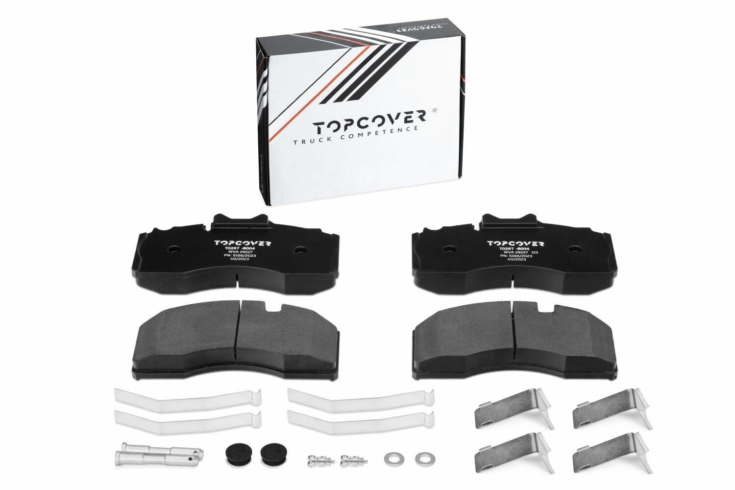 Колодки тормозные задние дисковые комплект, подходит для БПВ Eco до 1996 SH BPW До Sh, T02978004, TOPCOVER