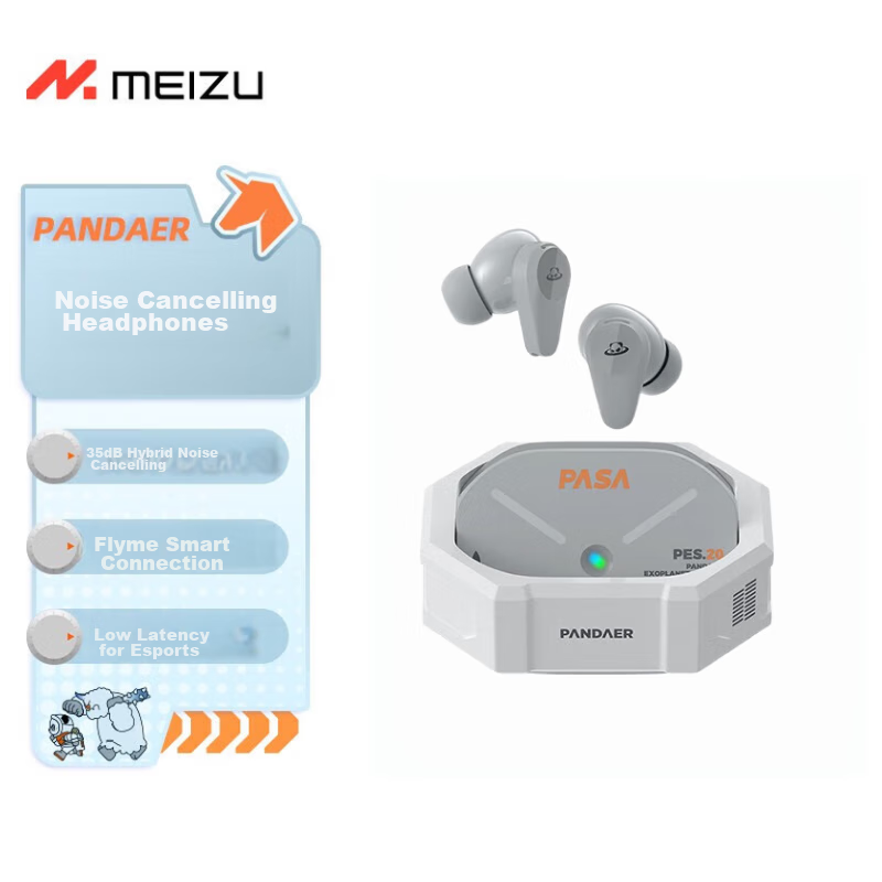 Беспроводные наушники MEIZU PANDAER PASA noisecancelling headphones SX12 grey