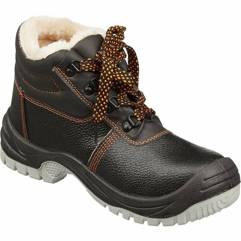 Ботинки рабочие утепленные Мистраль ПУ-ТПУ натуральная кожа черные с металлическим подноском размер 37, 1105560