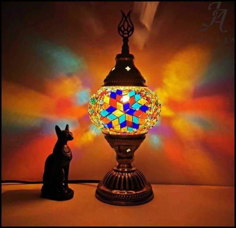 Светильник настольный с восточной мозаикой, 12х36 см, MARMAM-LIGHT