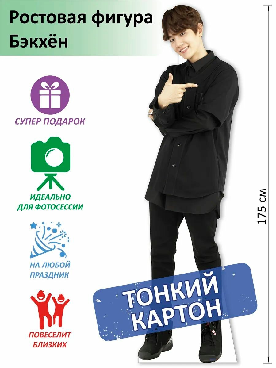 Бэкхён (EXO) Ростовая фигура 3, Тонкий картон, (Print100.ru)