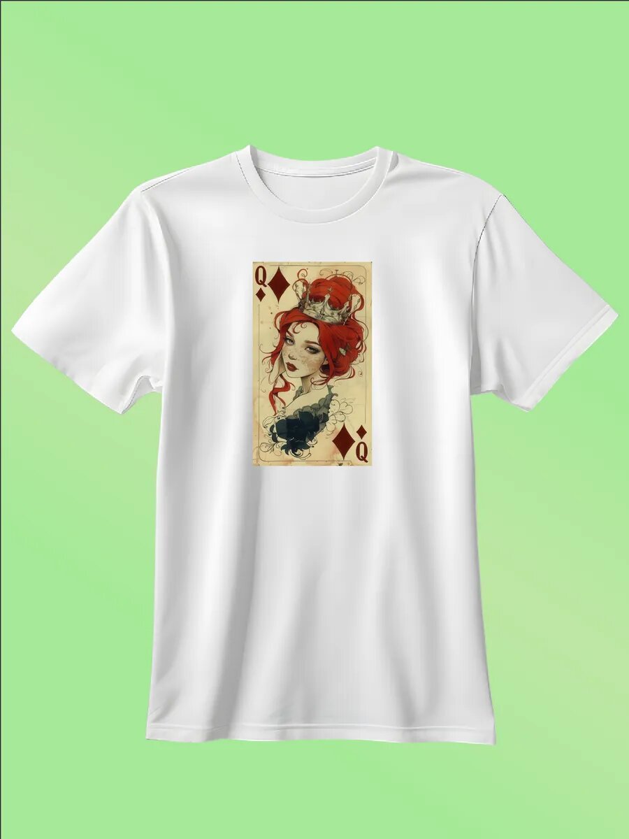 Футболка Zerosell с дамой бубны