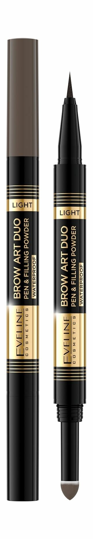 EVELINE Маркер для бровей ультратонкий водостойкий Brow Art Duo, 10 г, 01 Light