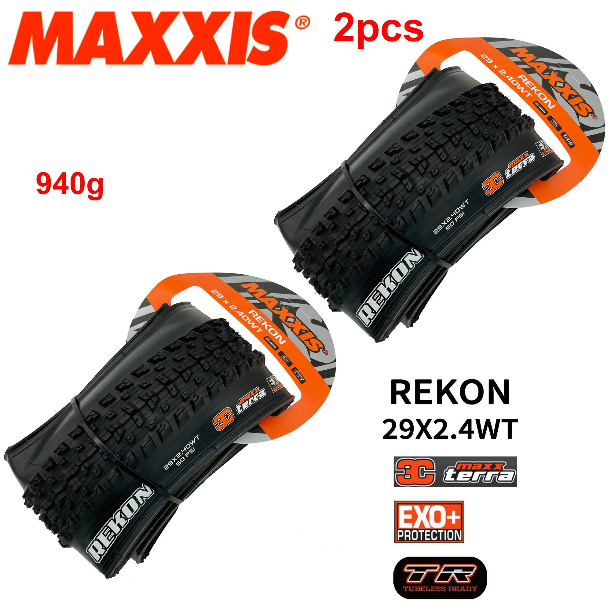 MAXXIS REKON XC 29"/27.5" MTB шина 2.4/2.6 2x29x2.4 3C EXO TR B