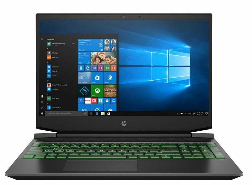 15.6" Ноутбук HP Pavilion Gaming 15-ec1004ur (133X4EA) черный - 1920x1080, IPS, AMD Ryzen 5 4600H, ядра: 6 х 3 ГГц, 8 ГБ, SSD 256 ГБ, GeForce GTX 1650 - 4 ГБ, Windows 10 Home