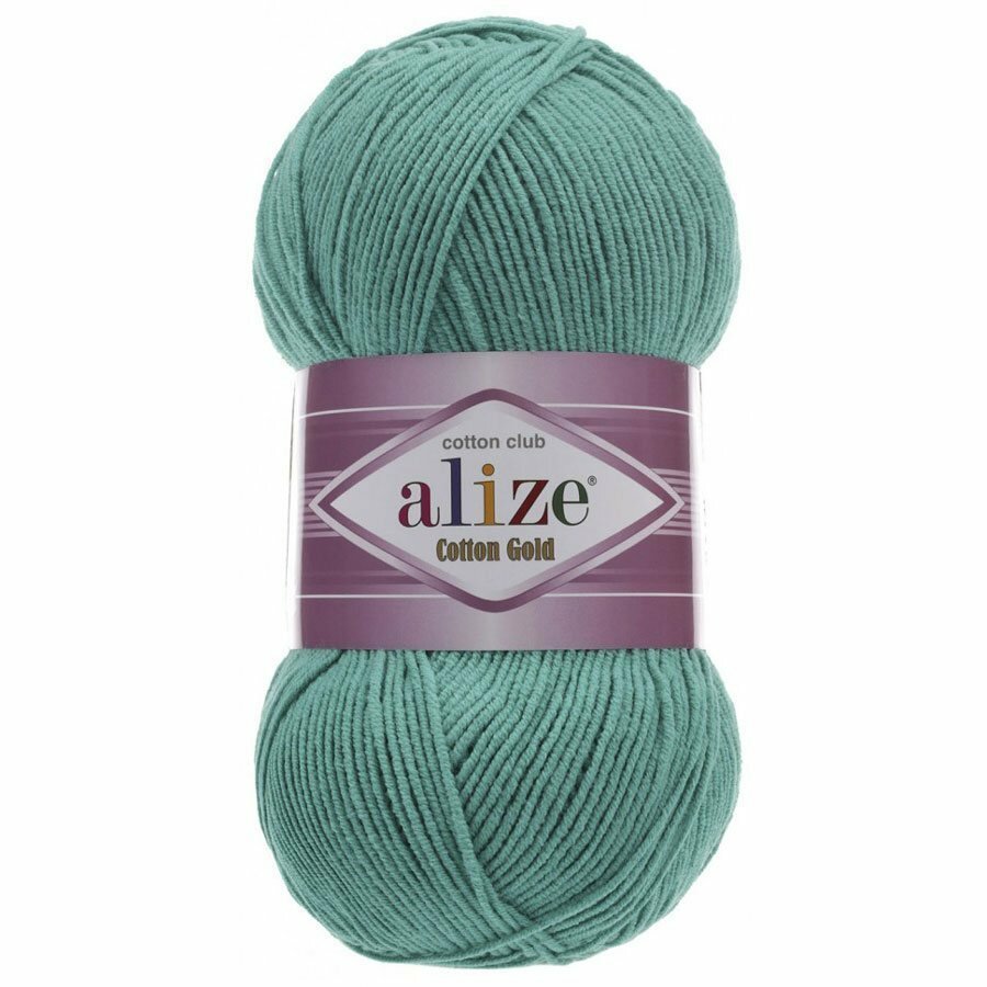 Пряжа Alize COTTON GOLD 610 зел. бирюза (5 мотков)